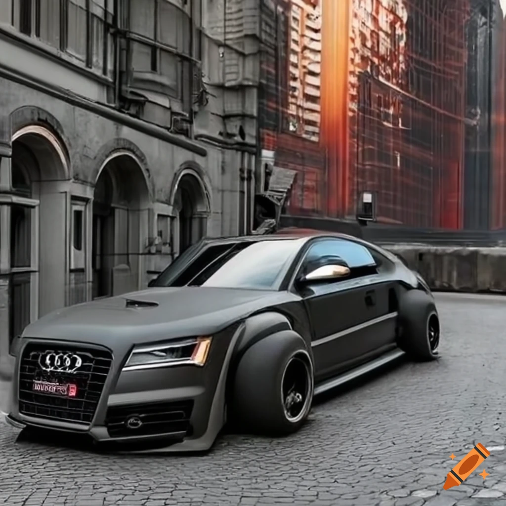 Cyberpunk style Audi S5 with custom modifications on Craiyon