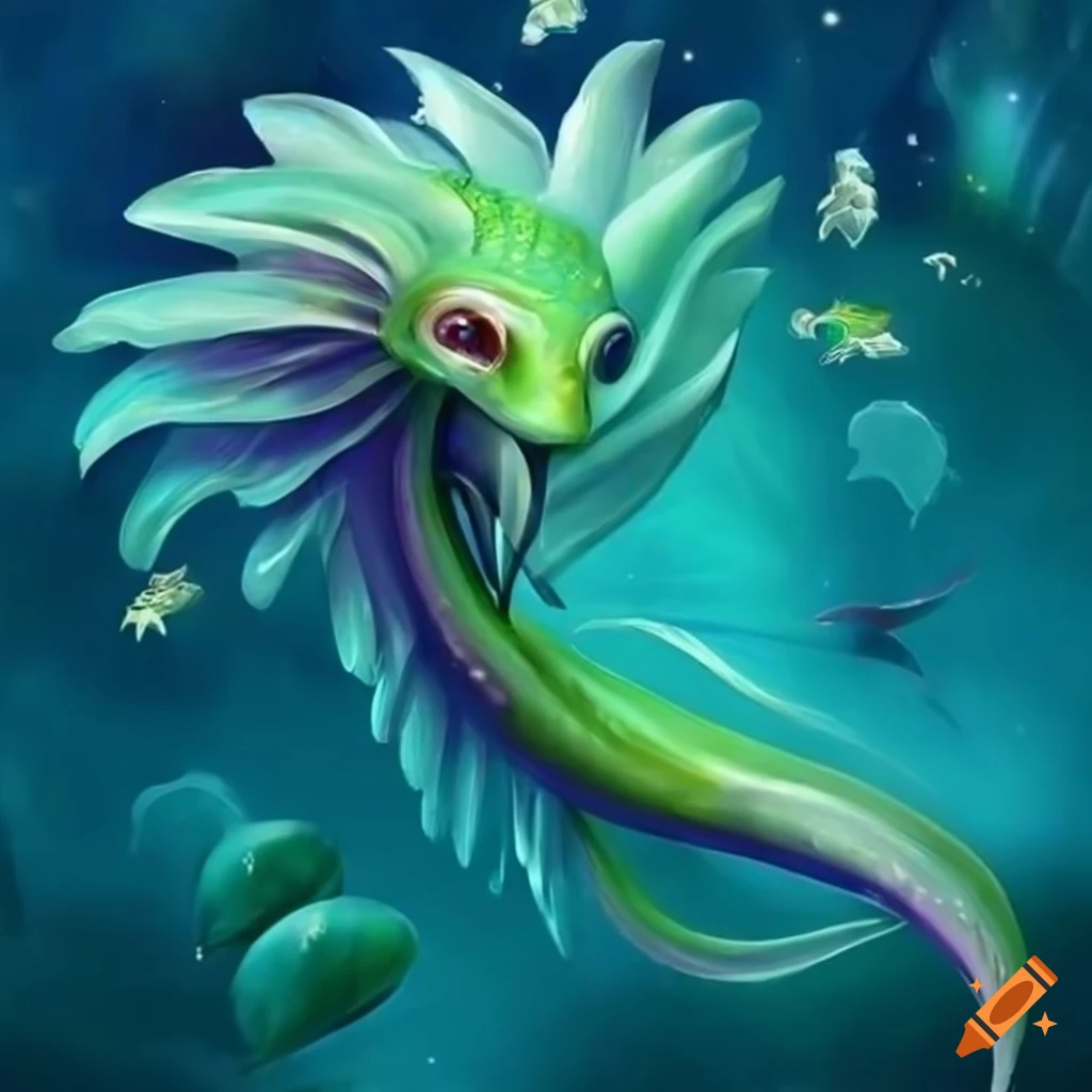 Image of an elegant aquatic creature on Craiyon