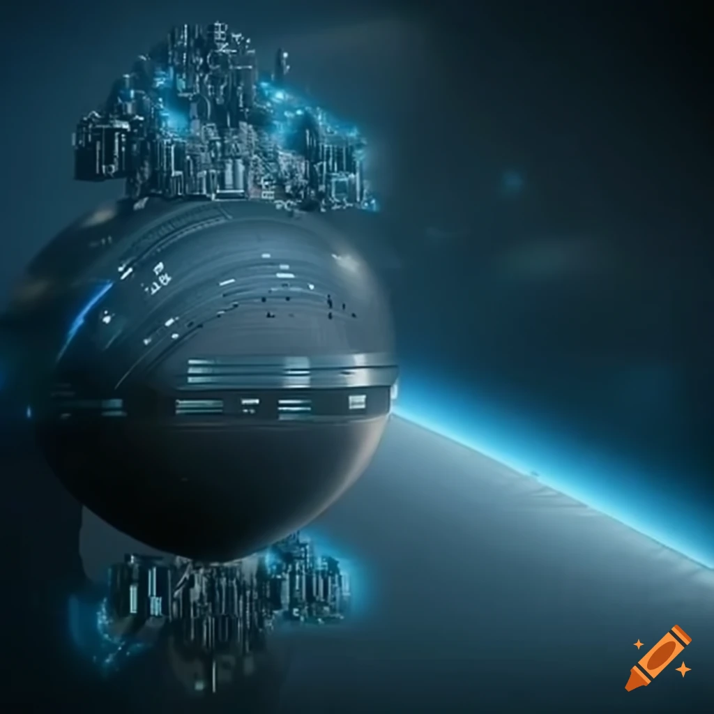 Futuristic depiction of an advanced alien civilization on Craiyon