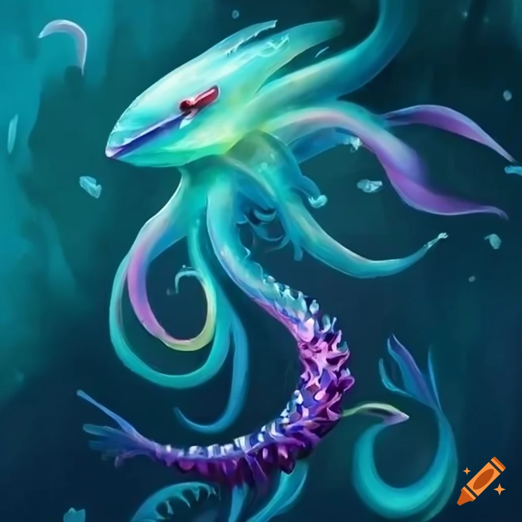 Elegant and refined mythical aquatic creature on Craiyon