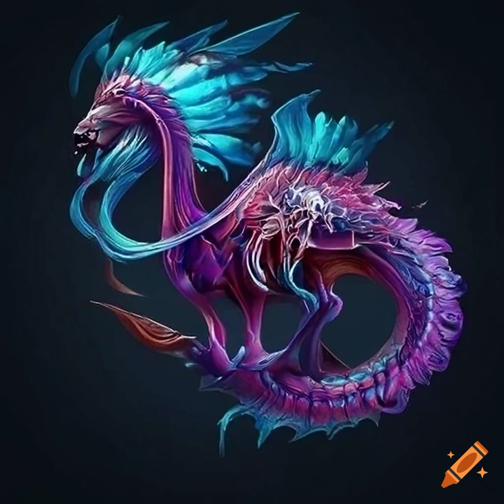 Artistic depiction of an elegant quadrupedal creature on Craiyon