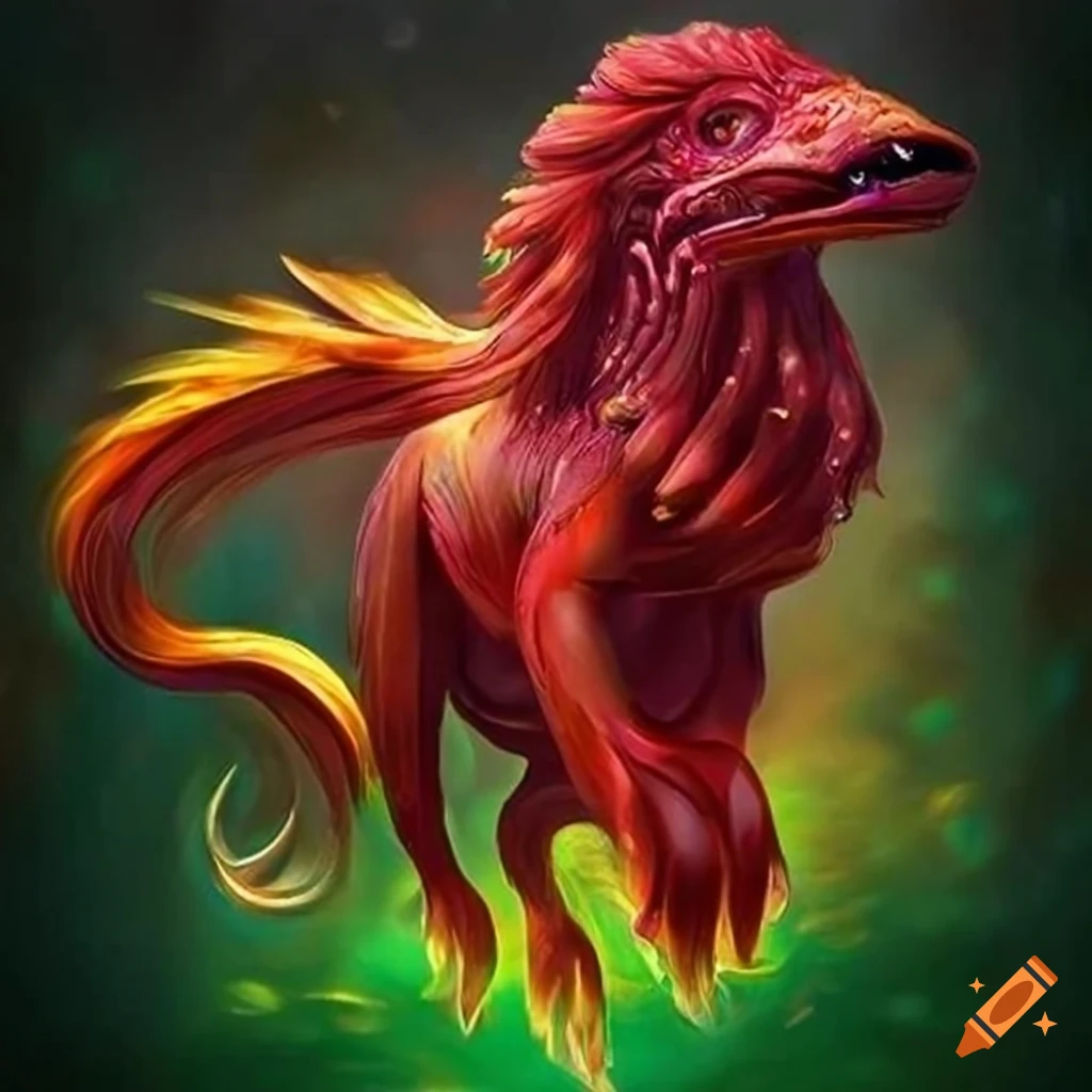 Artistic depiction of a captivating imaginary creature on Craiyon