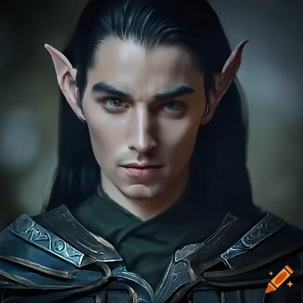 Artwork of a male high sun elf wizard on Craiyon