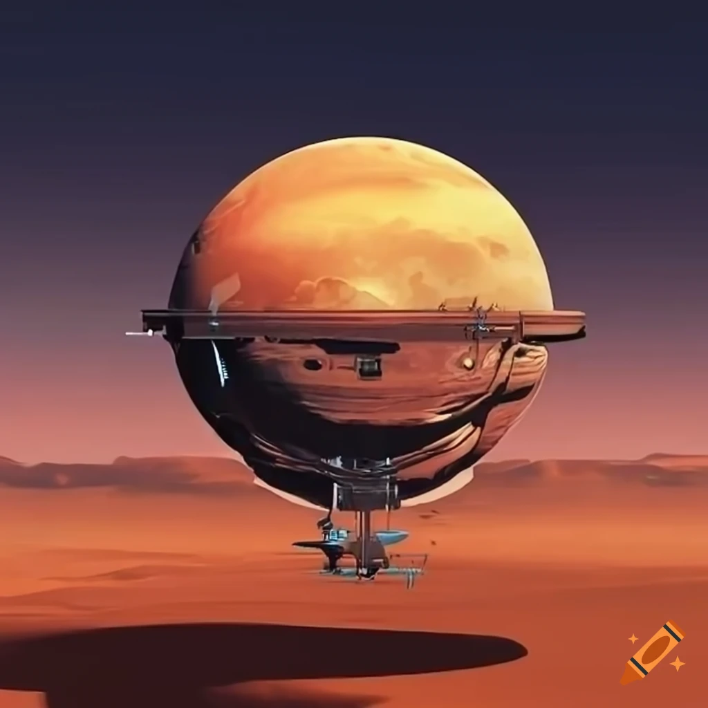 Illustration of mars grand forges with tech-priests on Craiyon