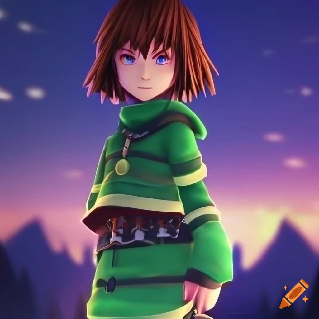 Digital art of a character inspired by kingdom hearts on Craiyon