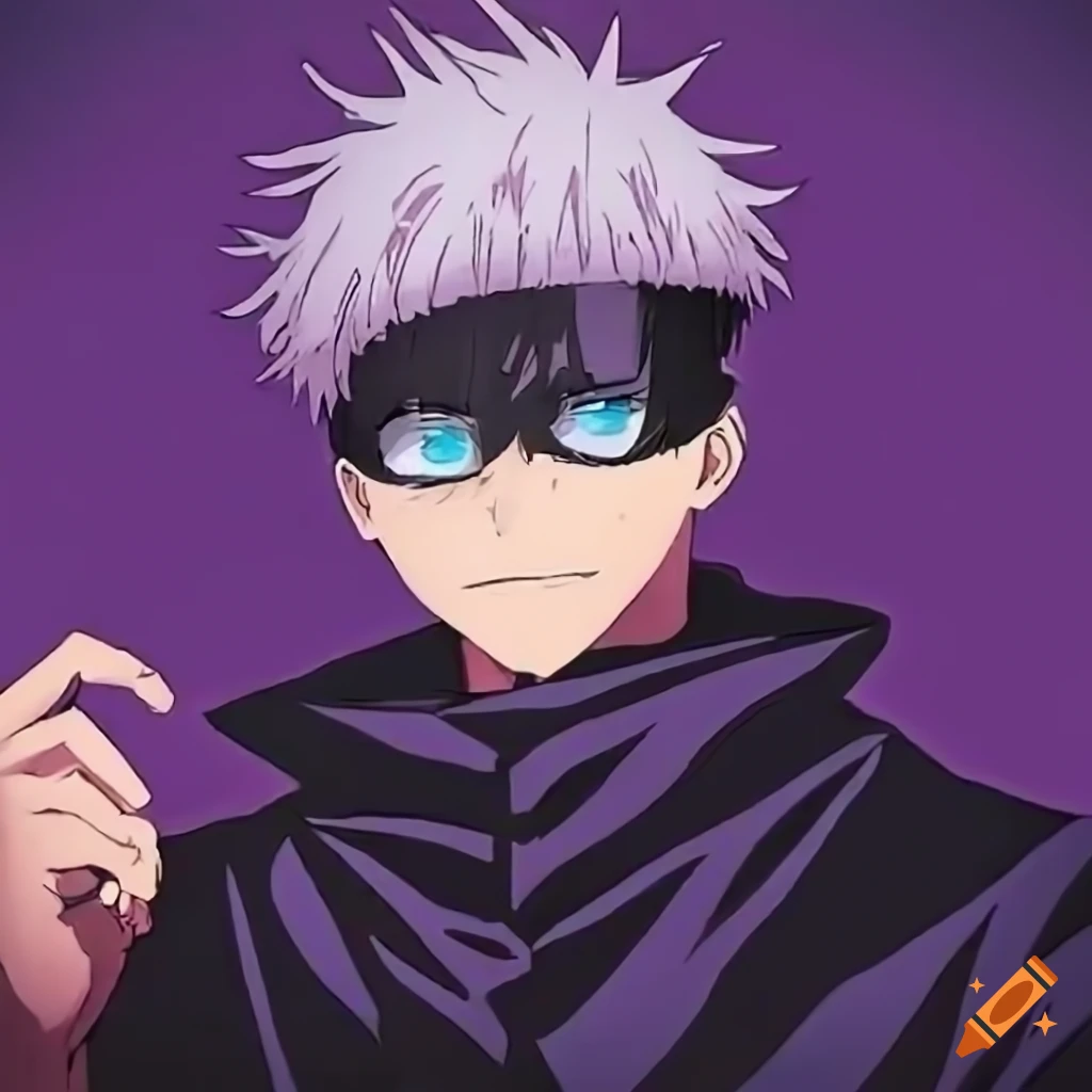 Image of Gojo Satoru from an anime on Craiyon