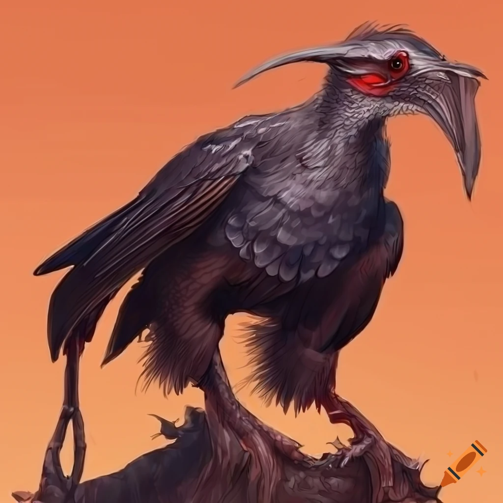 Sinister transparent bird perched on a shoulder on Craiyon