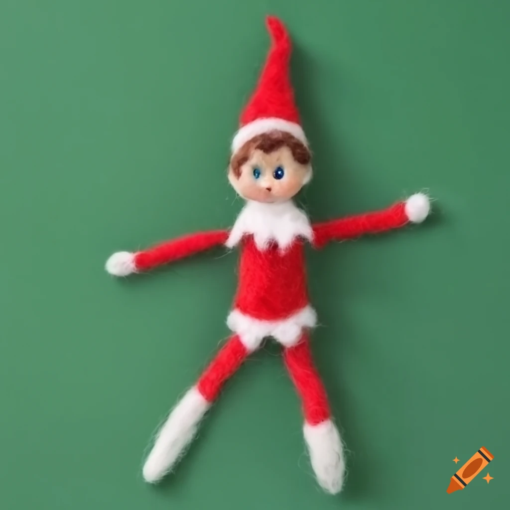 Needle felted elf on the shelf
