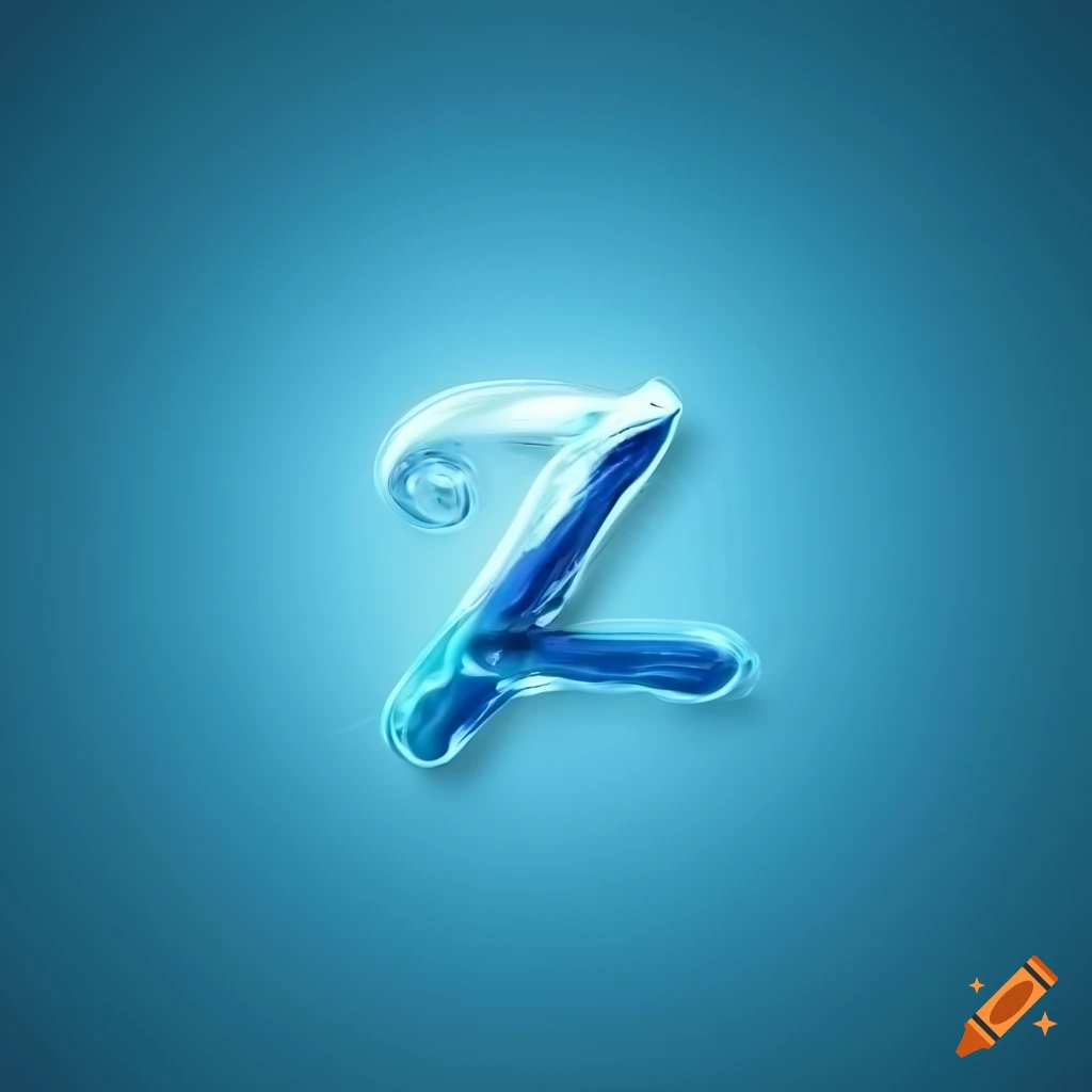 Water-inspired letter z logo on Craiyon