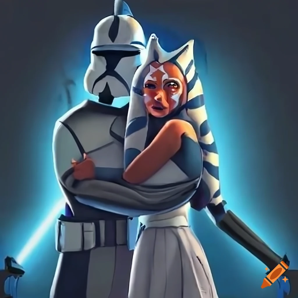 Captain rex and ahsoka tano wedding artwork on Craiyon