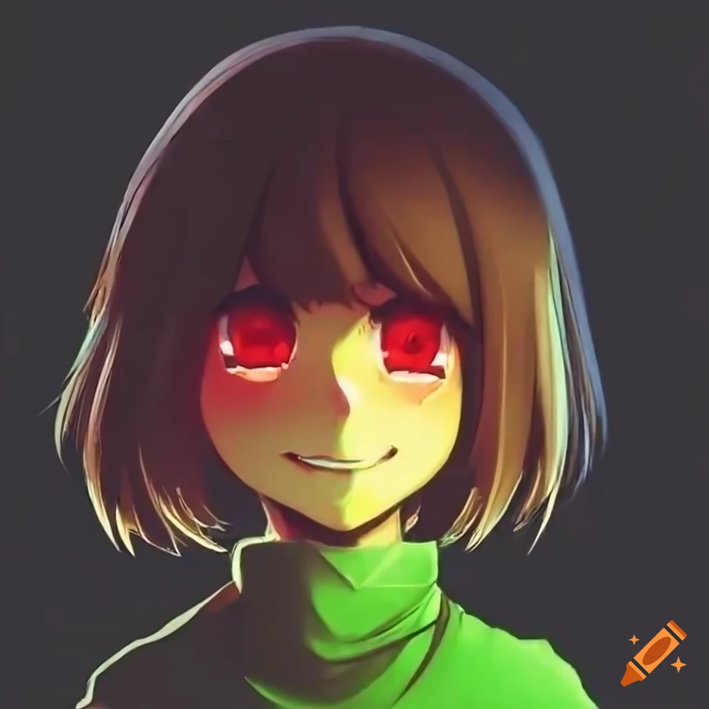 Artistic depiction of Chara from Undertale on Craiyon