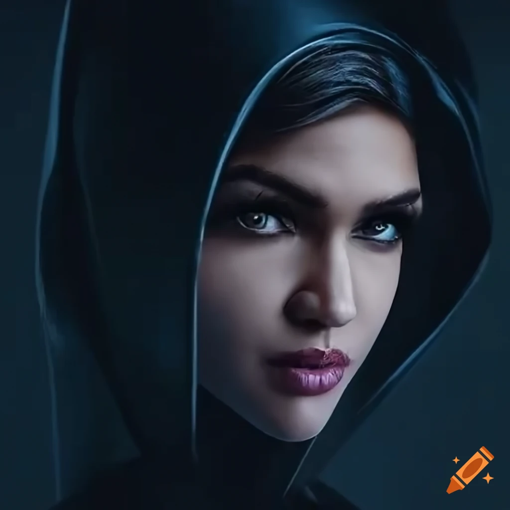 Ultra hd portrait of ruby rose in a city as a superhero on Craiyon