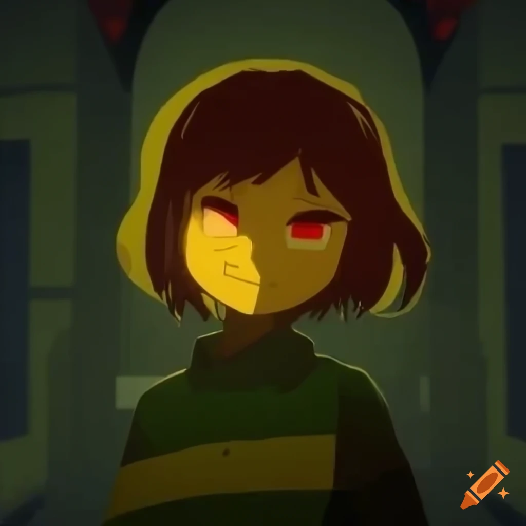 Artistic representation of chara from undertale on Craiyon