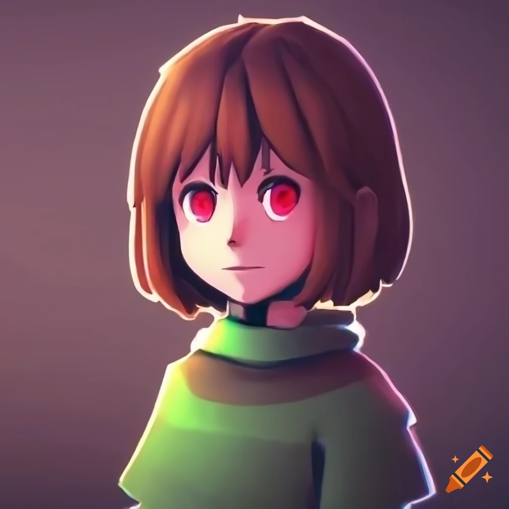 Digital art of chara in a boss fight with dynamic lighting on Craiyon