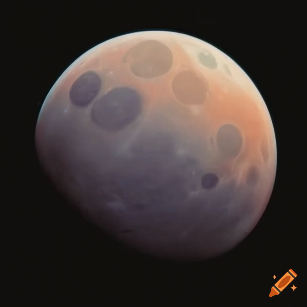 Photograph of a sci-fi planet with swirling cloud pattern on Craiyon