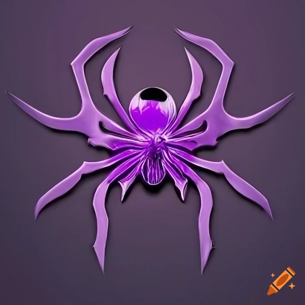 Purple spider logo on Craiyon