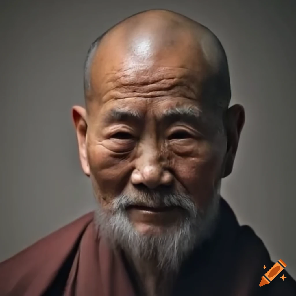Realistic depiction of a wise chinese monk on Craiyon