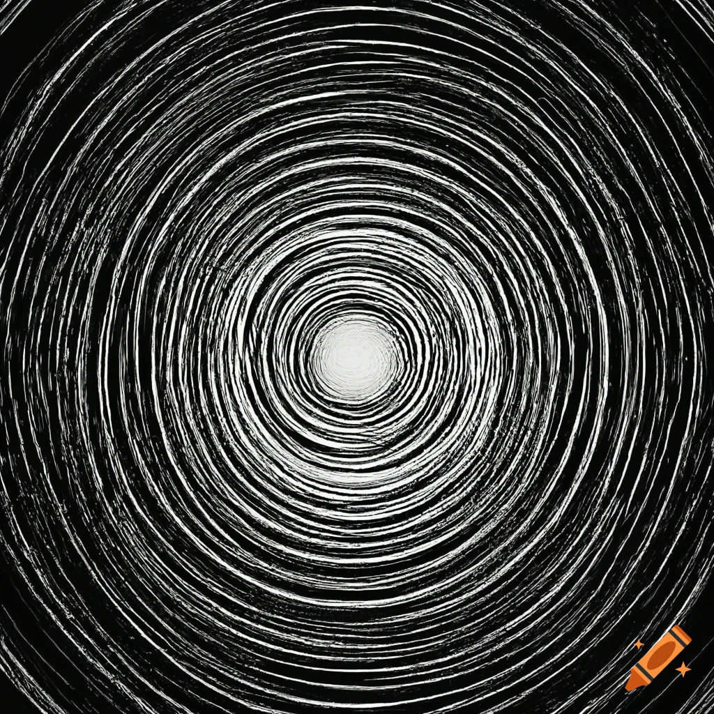 Line art of electrons orbiting atomic core on Craiyon