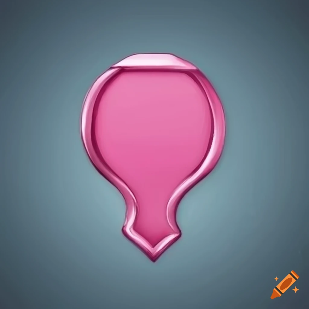 Elegant pink and white diamond-shaped wax seal drawing on Craiyon