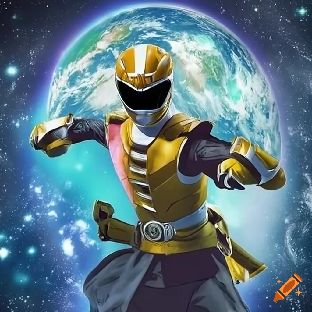 Epic space scenery with a hero wearing samurai-inspired armor on Craiyon