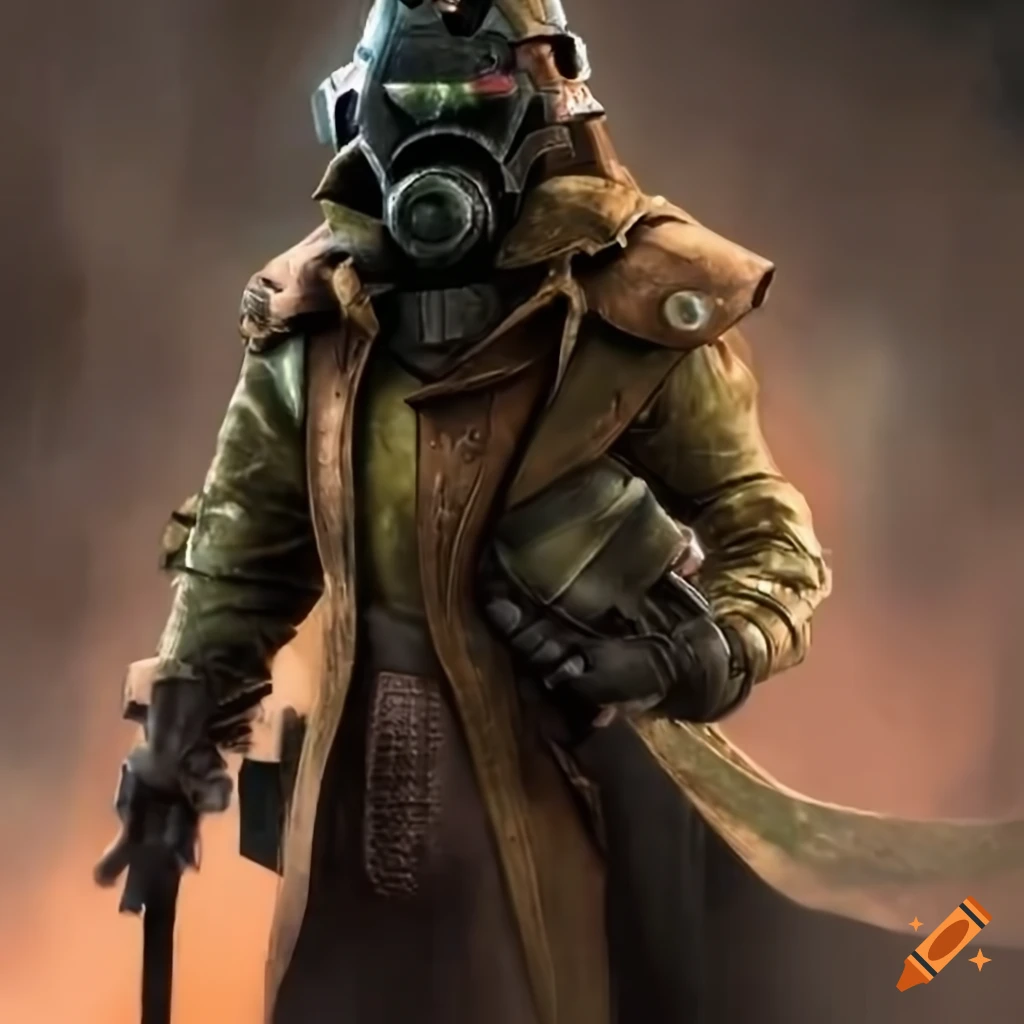 Image of a Fallout NCR ranger with twin revolvers on Craiyon