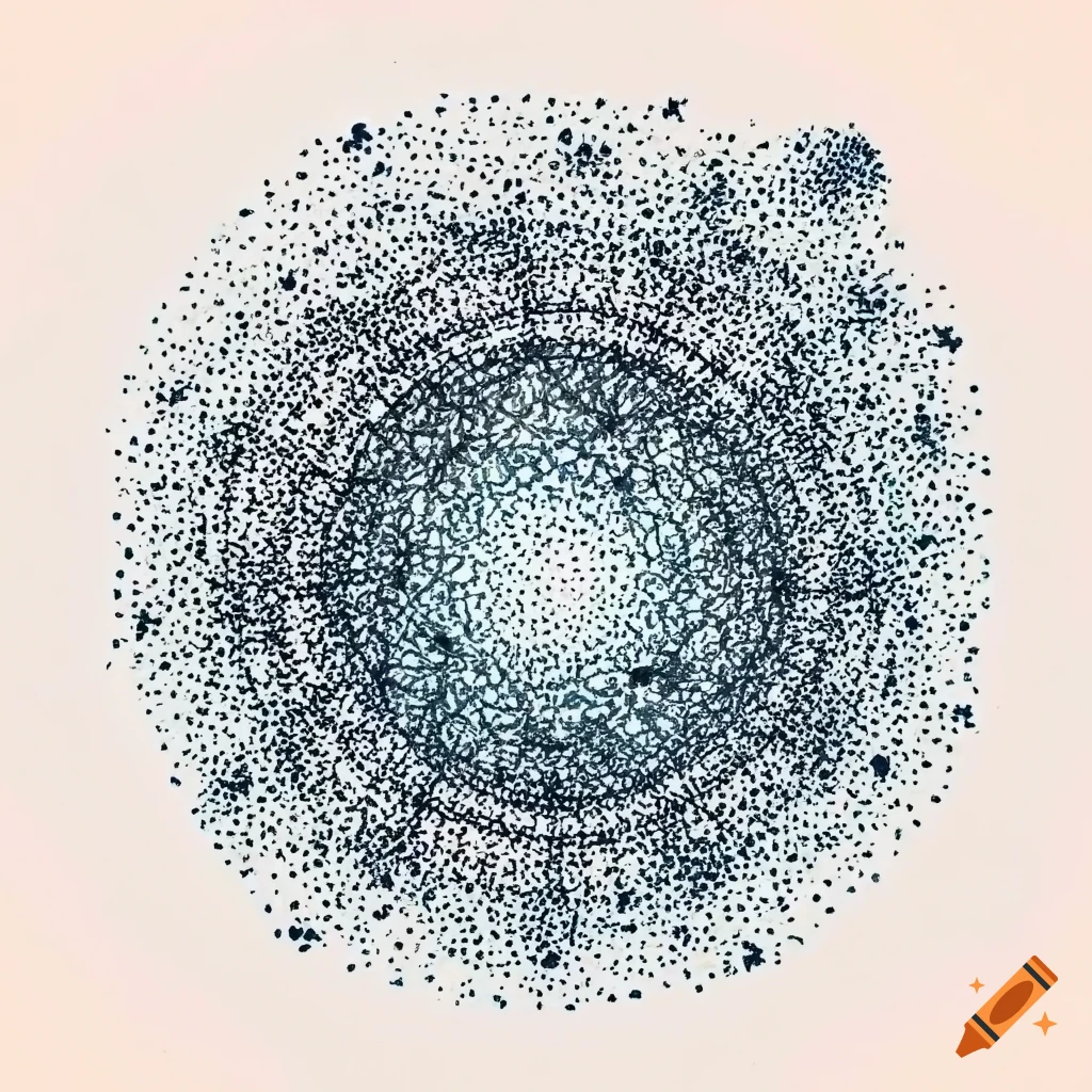 Abstract map illustration with waypoints and fractals on Craiyon