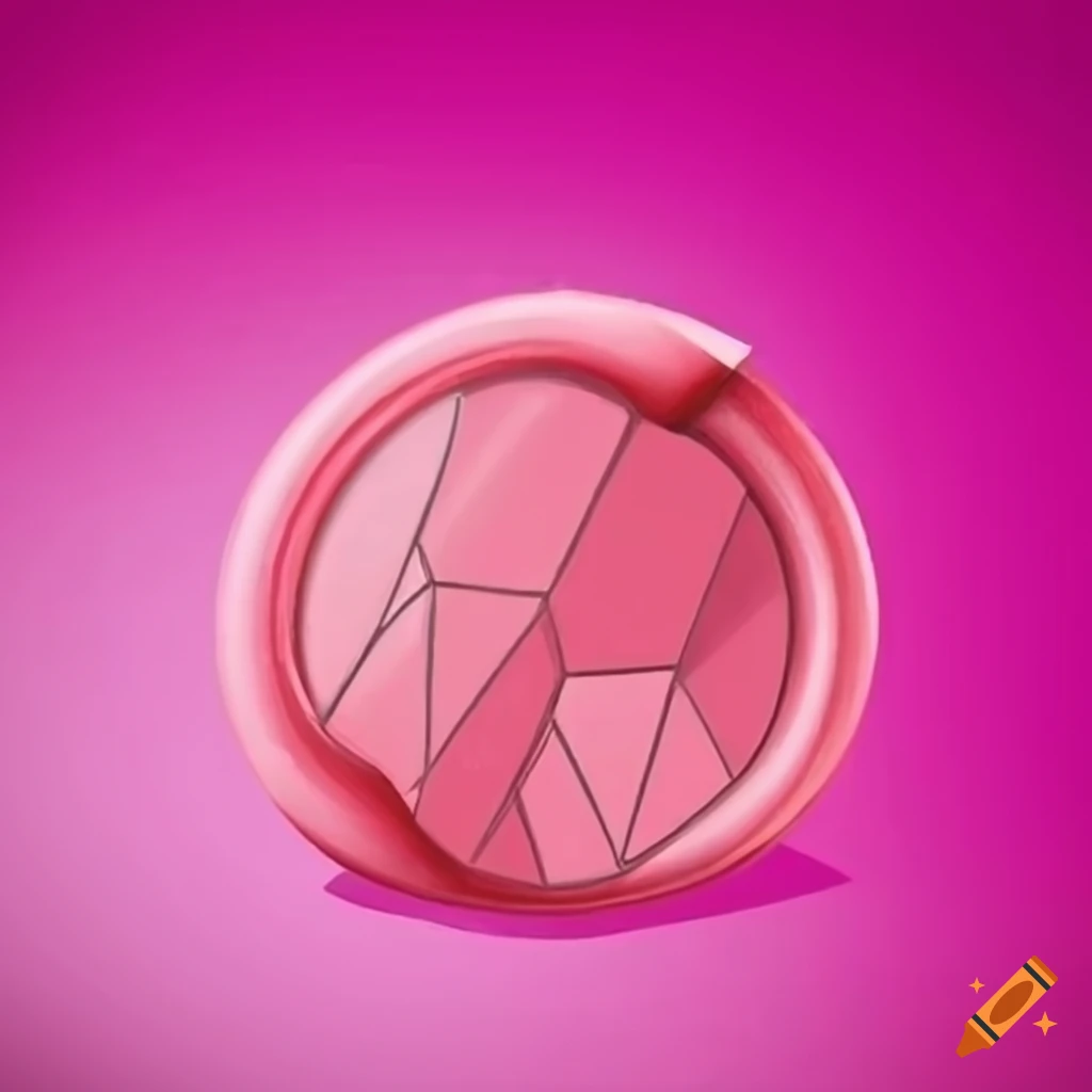 Drawing of a pink wax seal on Craiyon
