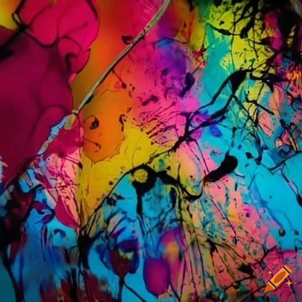 Ink-splattering art inspiration on Craiyon