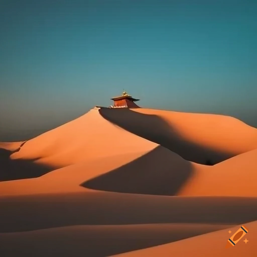 Solar eclipse at dzong castle in lencois maranhenses on Craiyon
