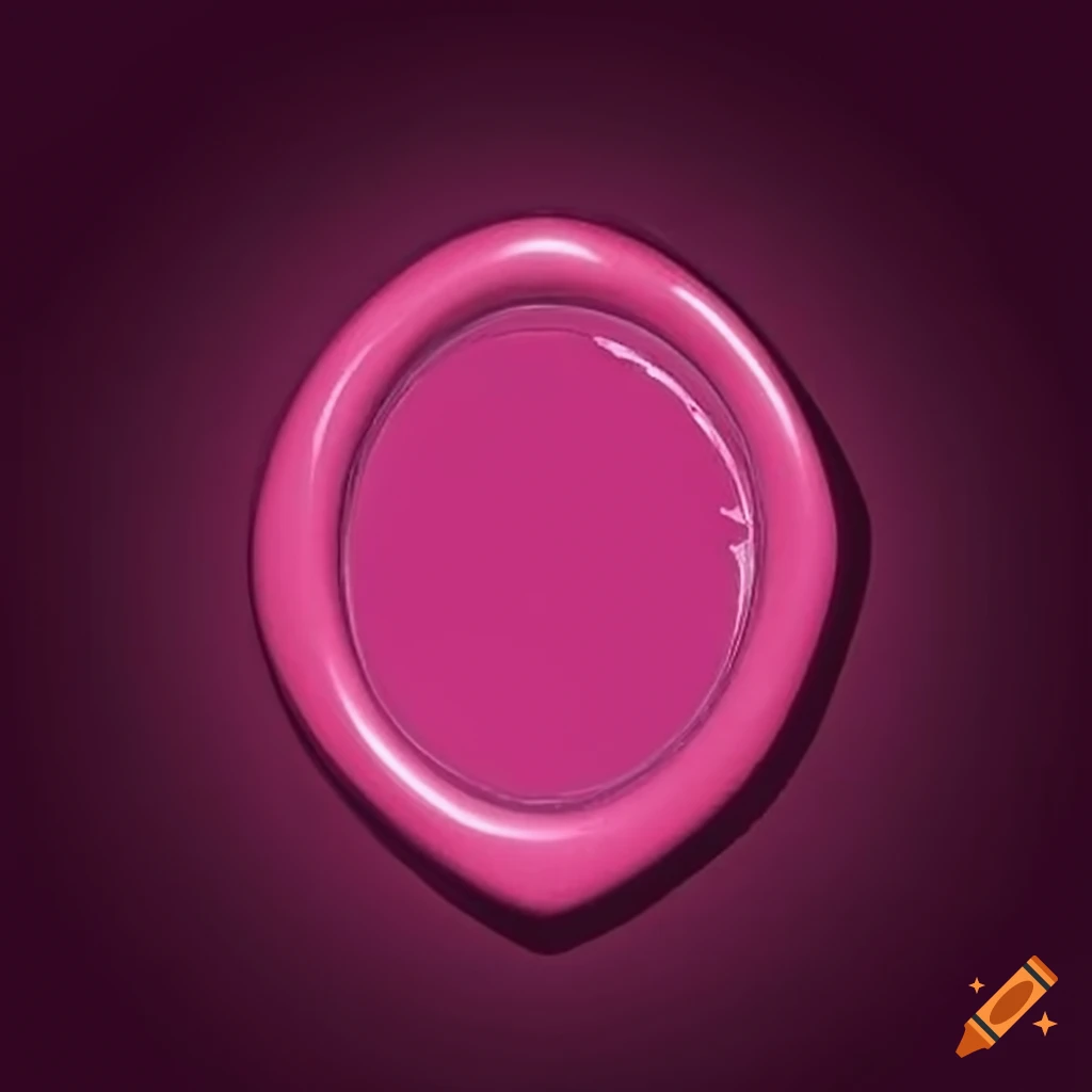 Drawing of a pink diamond-shaped wax seal on Craiyon