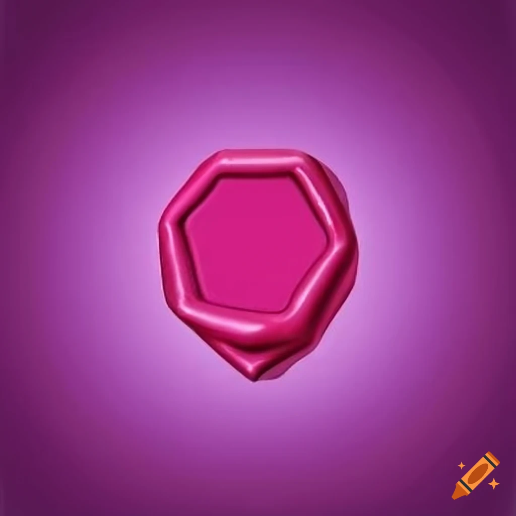 Elegant pink wax seal icon