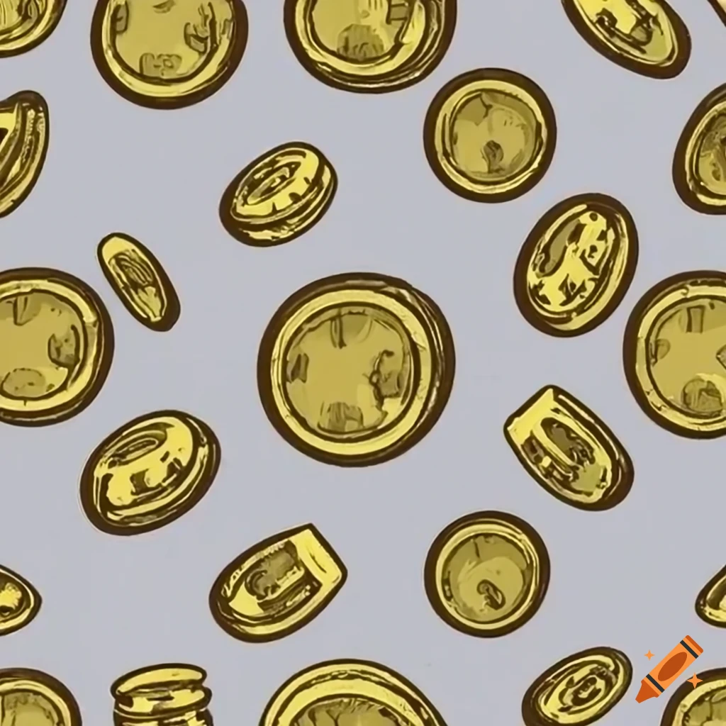 Pattern of coins on Craiyon