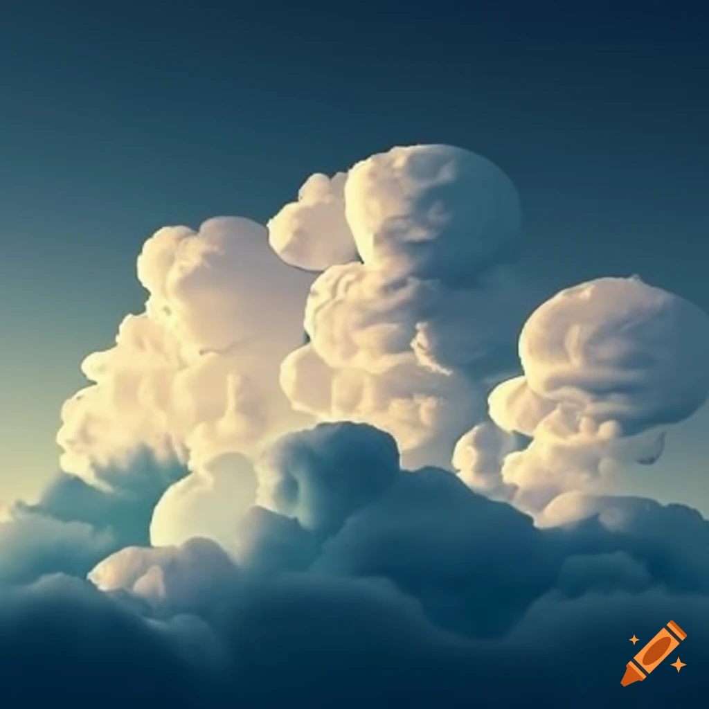 Artistic representation of clouds in renaissance style on Craiyon