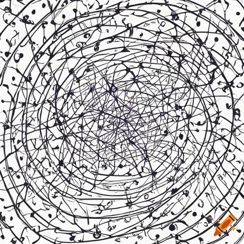 Abstract art with interconnected points on Craiyon