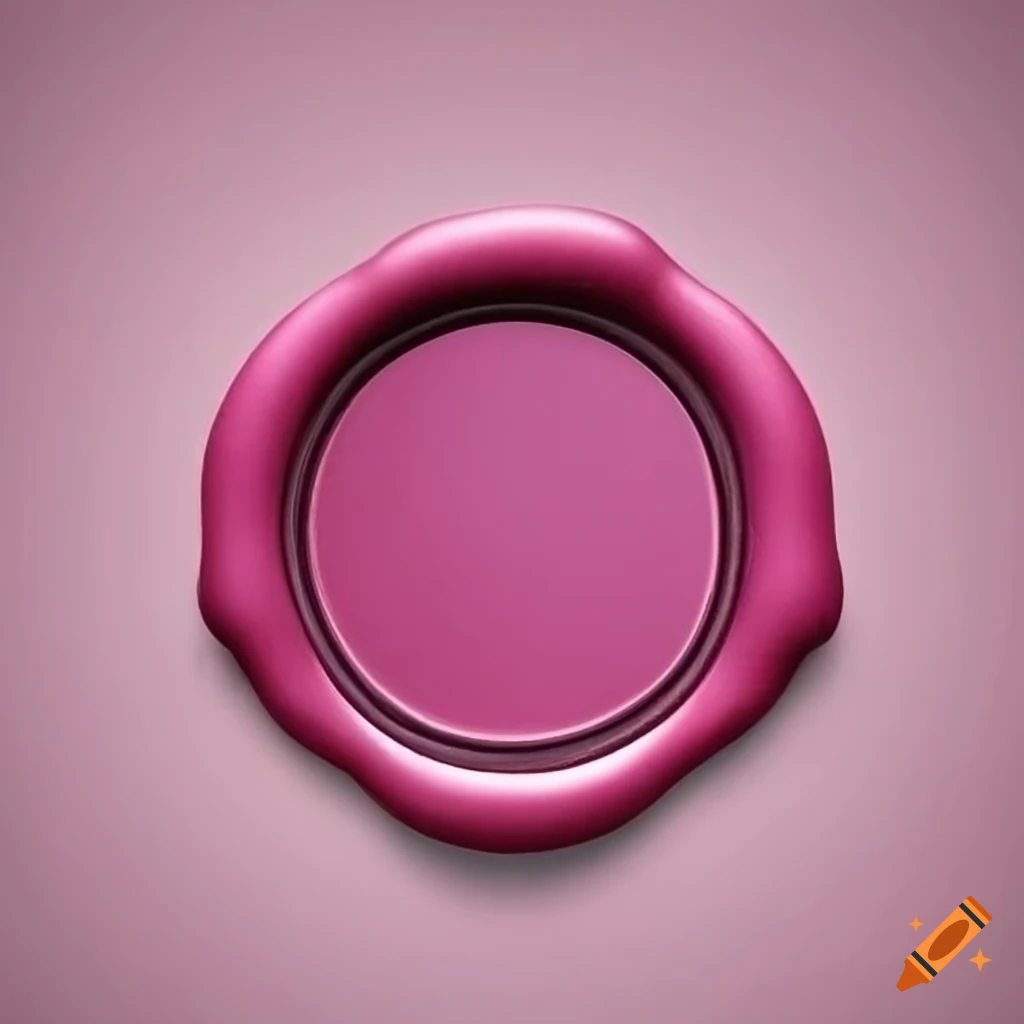 Pink and white wax seal with diamond shape design on Craiyon