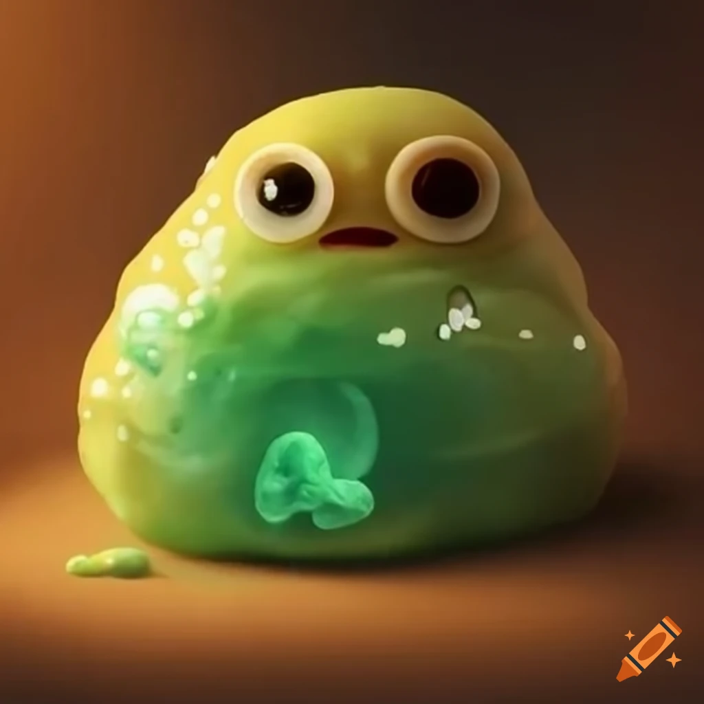 Cute slime creature illustration on Craiyon