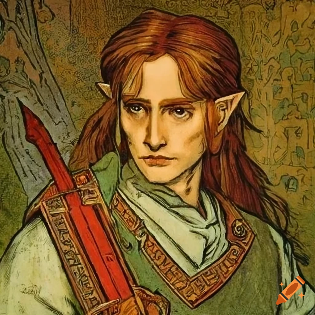 Illustration of Link and Epona from The Legend of Zelda on Craiyon