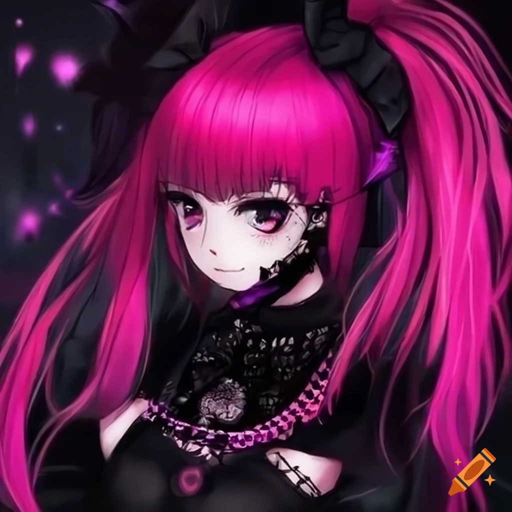 Gothic Anime Girl Pink Hair HD Wallpaper: Blondes Blue Eyes Pink Hair