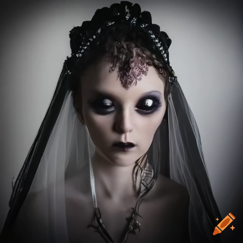 Image of an alien bride at a wedding on Craiyon