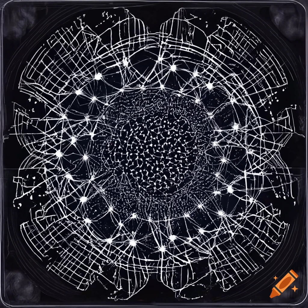 Abstract constellation art on white background on Craiyon