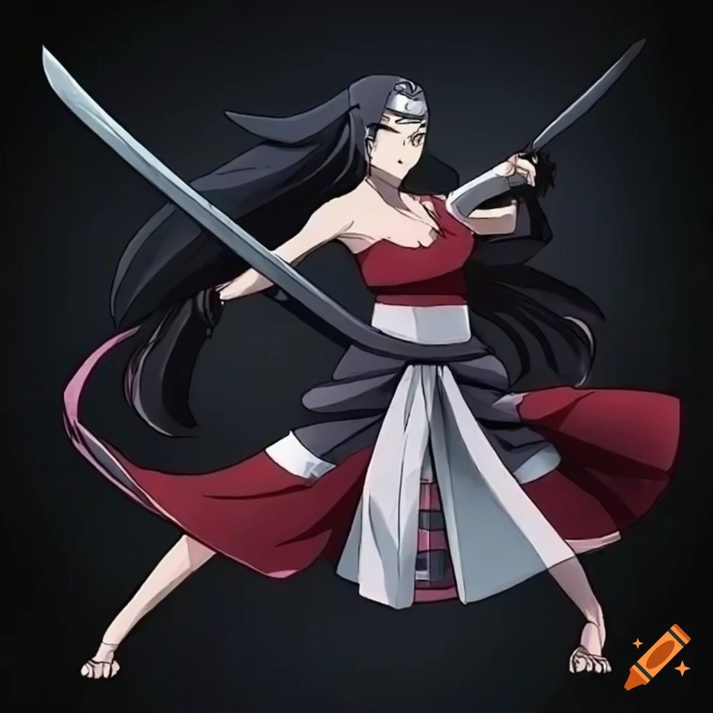 Manga-style illustration of a swordsman in naruto's 7 swordsmen of the ...