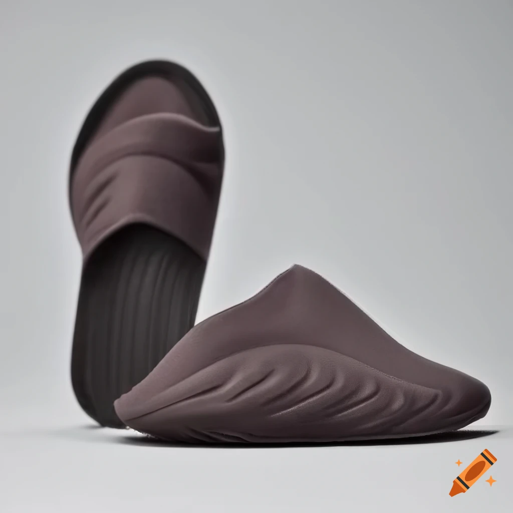 Futuristic laceless yeezy slipper collaboration on Craiyon