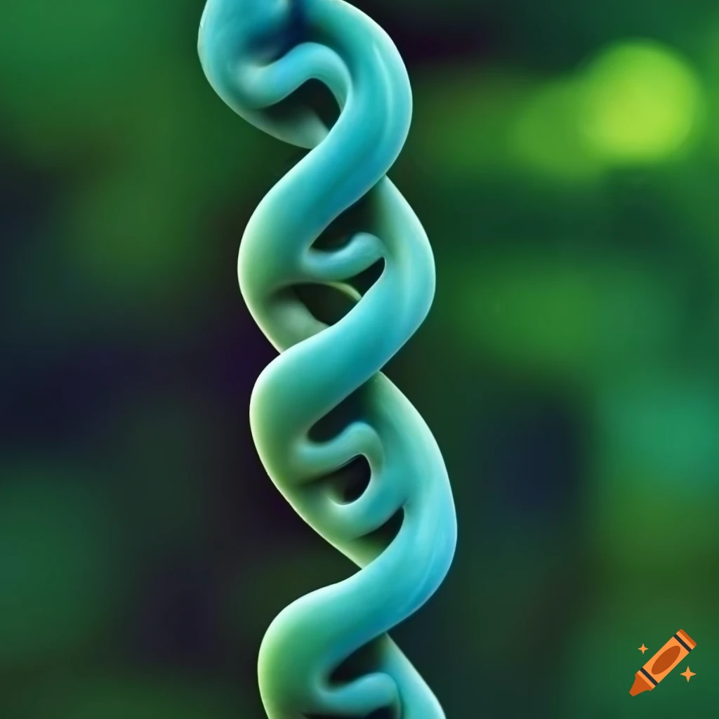 Cyan twisted vine growing upwards