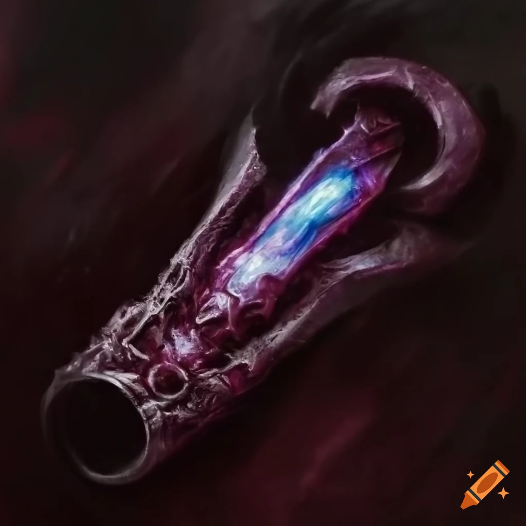 Dark horror fantasy artifact for Magic the Gathering on Craiyon