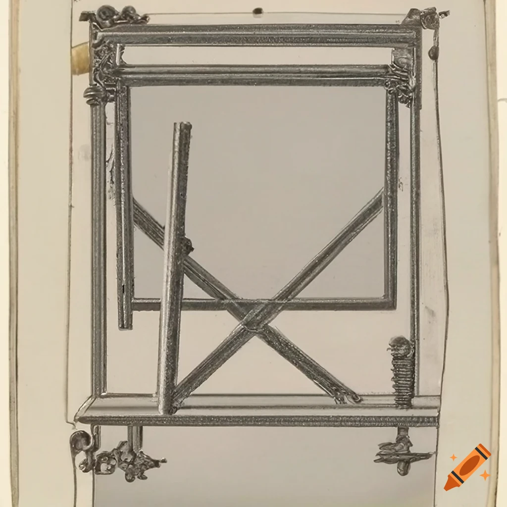 Illustration of a threaded rod mechanism on Craiyon