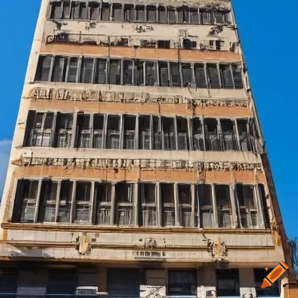 Cinema building facade in Hamra, Beirut on Craiyon