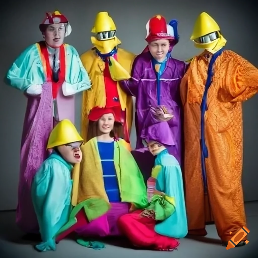 Team in fun costumes on Craiyon