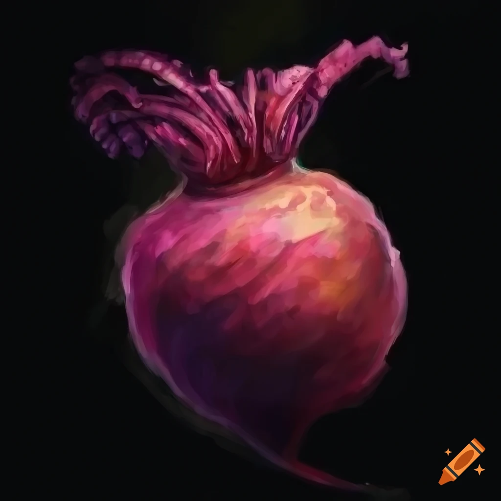 Detailed painting of a beet for game environments