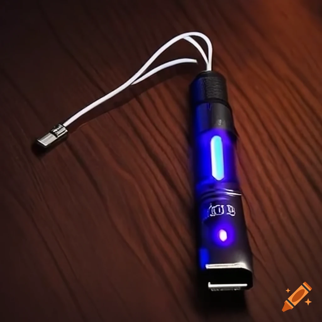 Usb cable powered laser flashlight on Craiyon