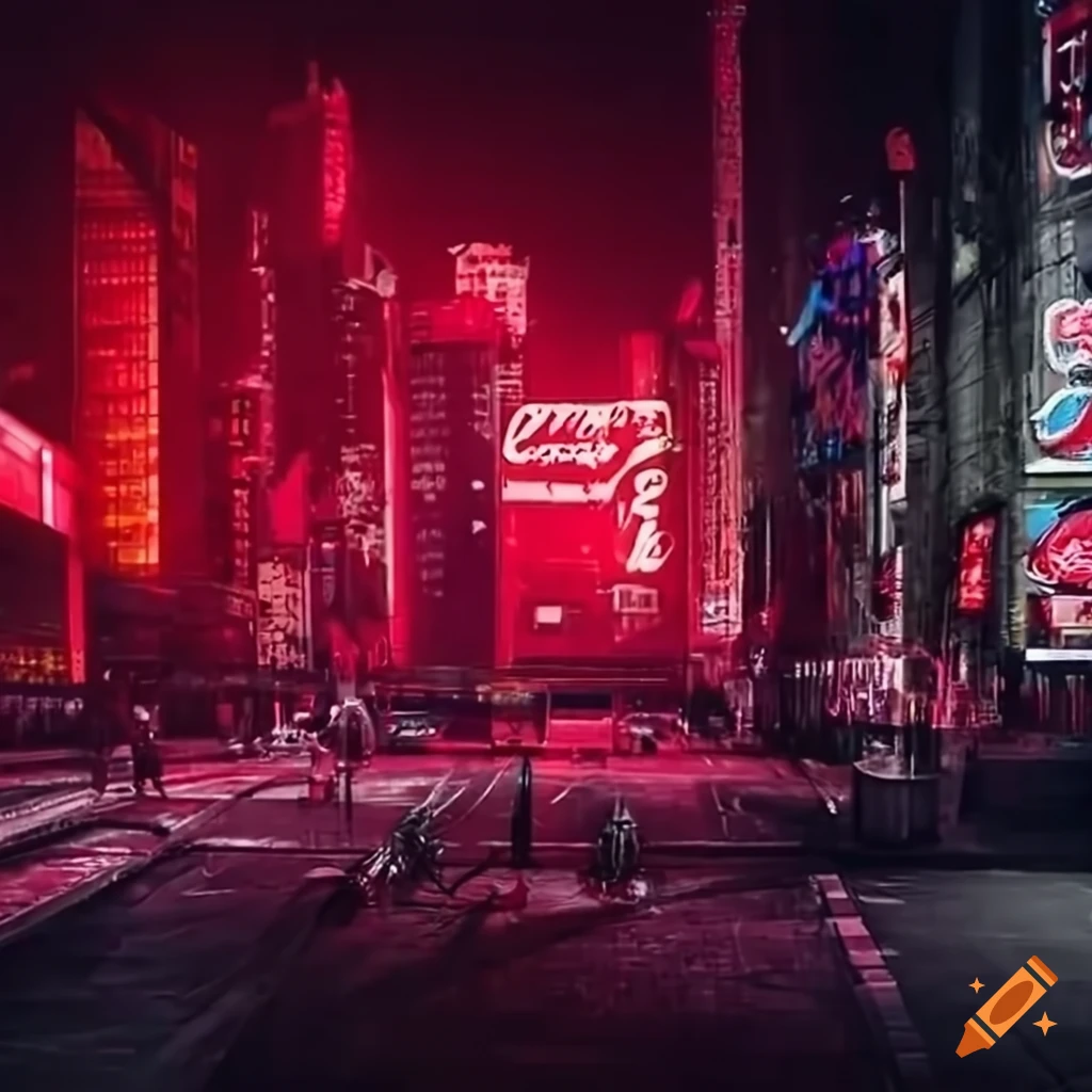 Cyberpunk-themed coca cola logo